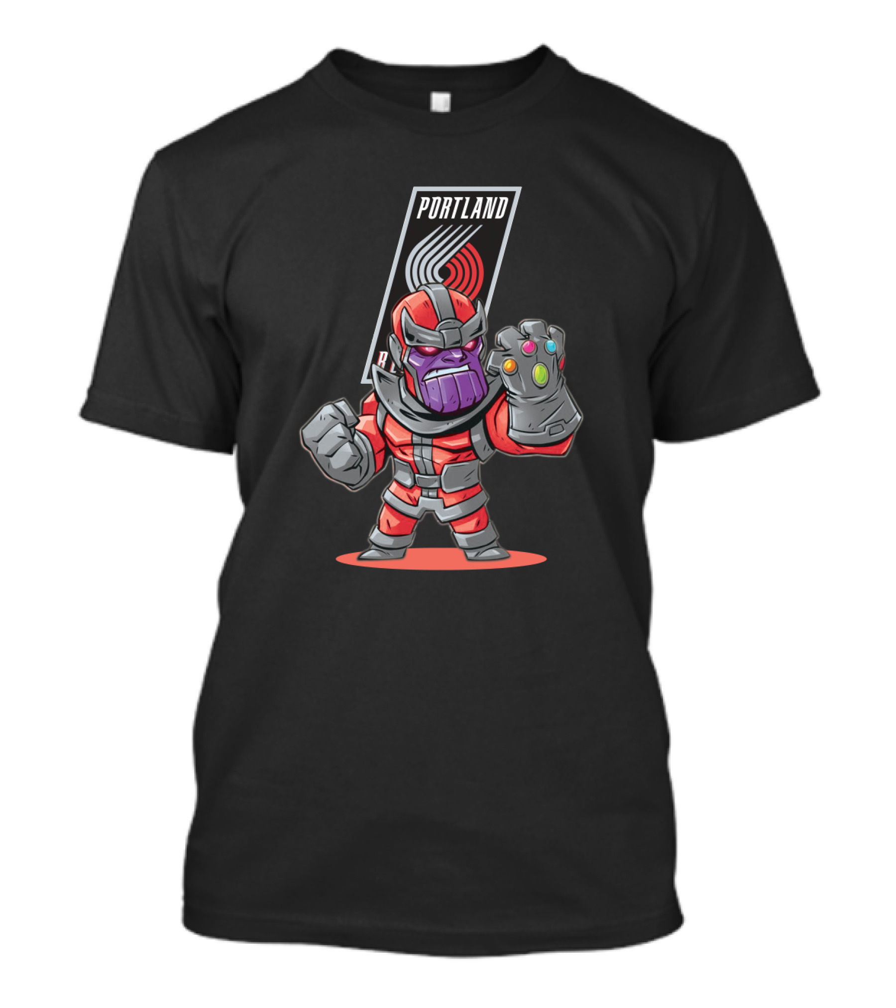 Thanos Portland Trail Blazers Infinity Gauntlet Crossover T-Shirt