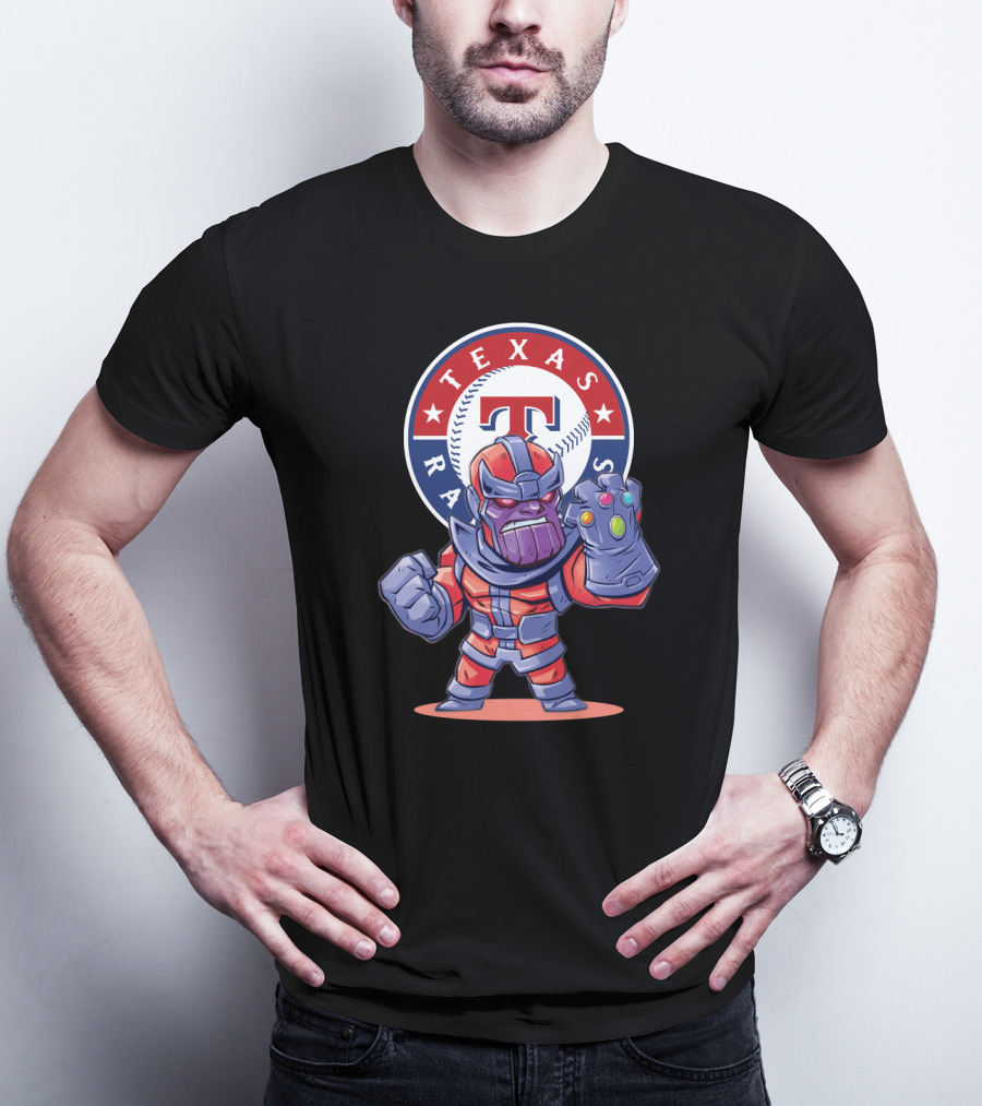 Texas Rangers Thanos Fan Art With Team T-Shirt