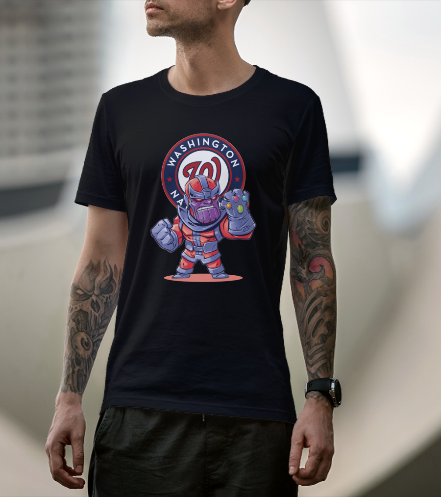 Washington Nationals Thanos Baseball Crossover Fans T-Shirt