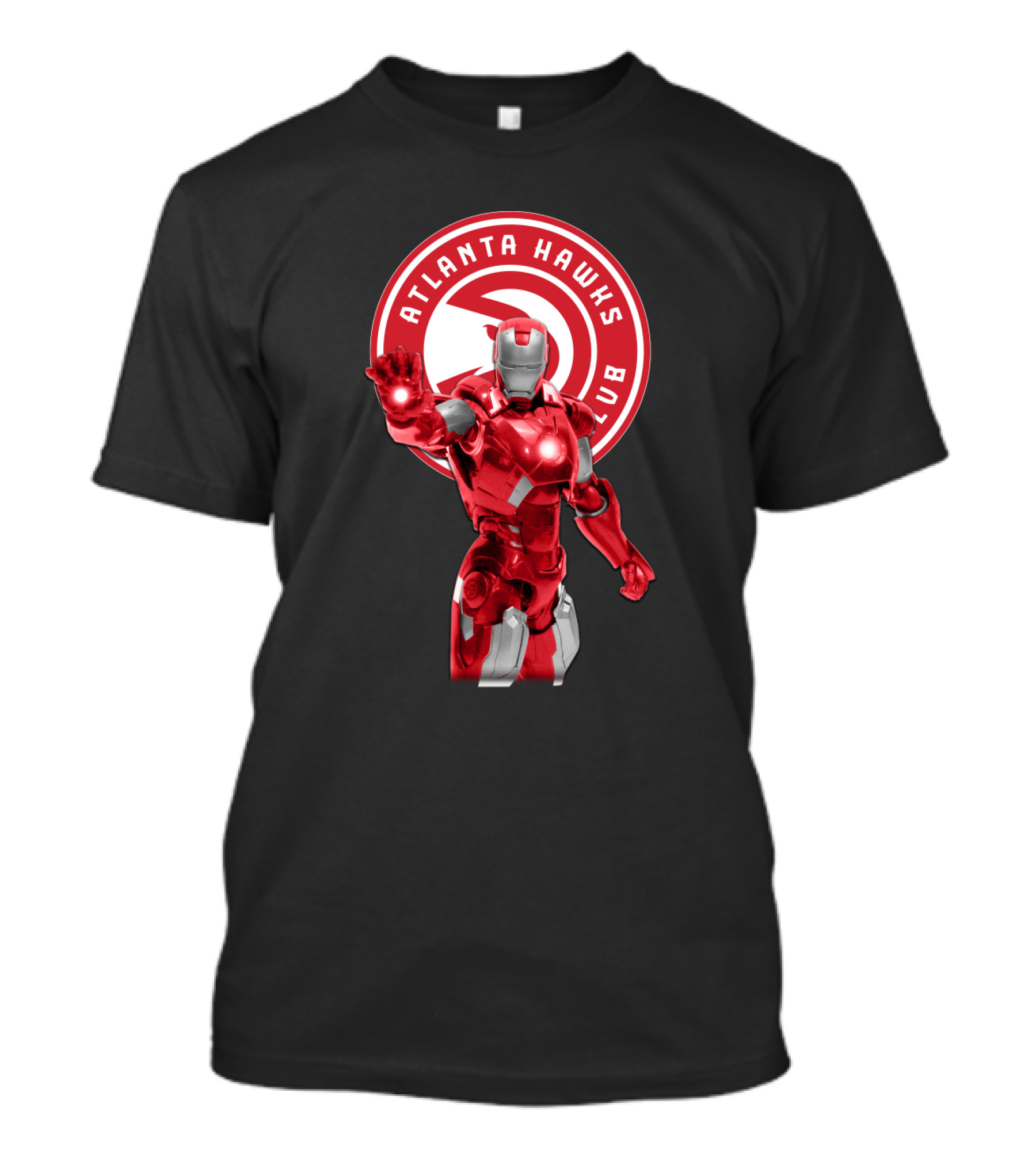 Iron Man Atlanta Hawks Basketball Fans T-Shirt