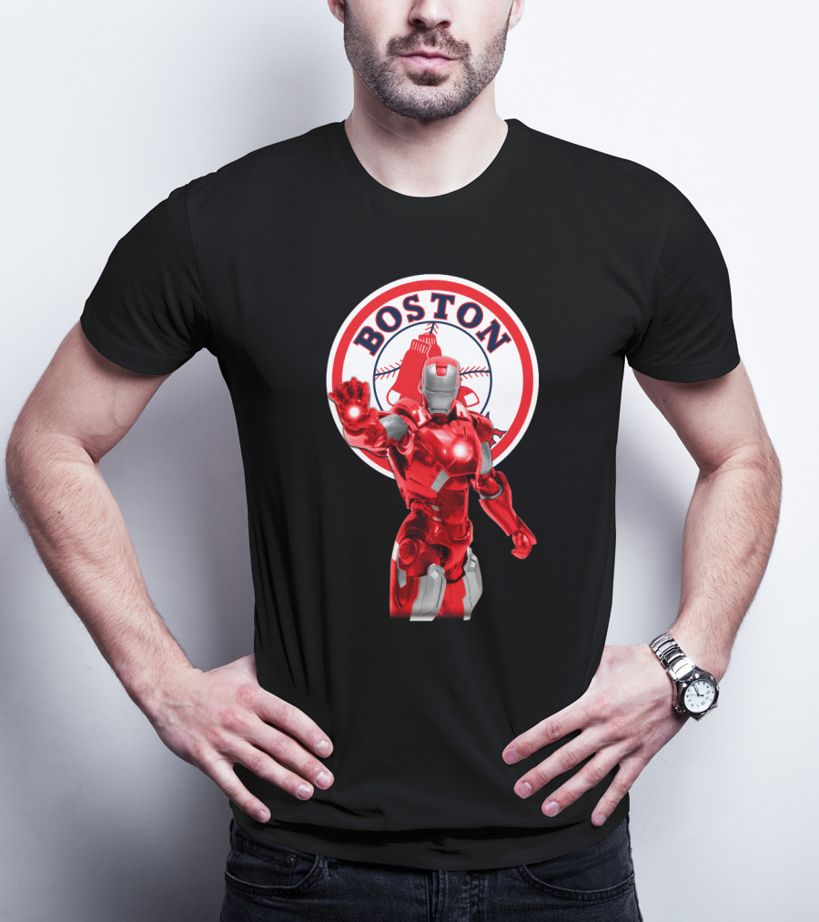 Boston Red Sox Iron Man Crossover Fan T-Shirt