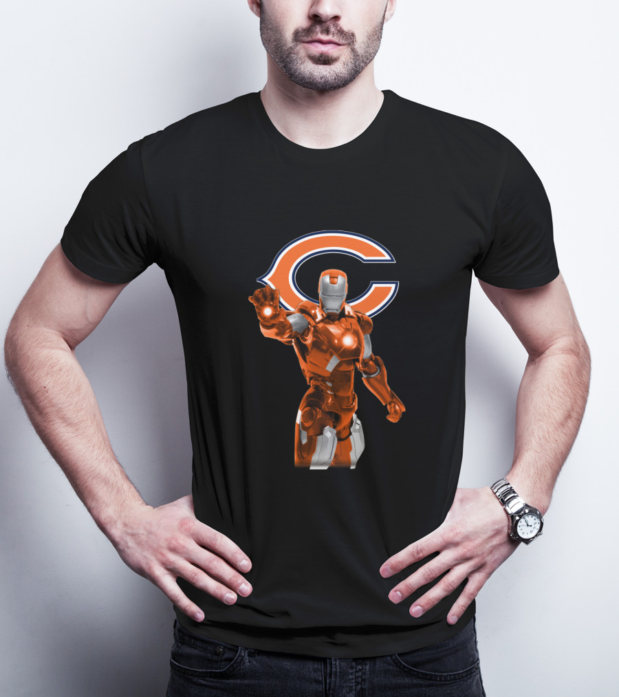 Iron Man Chicago Bears Crossover Fans T-Shirt