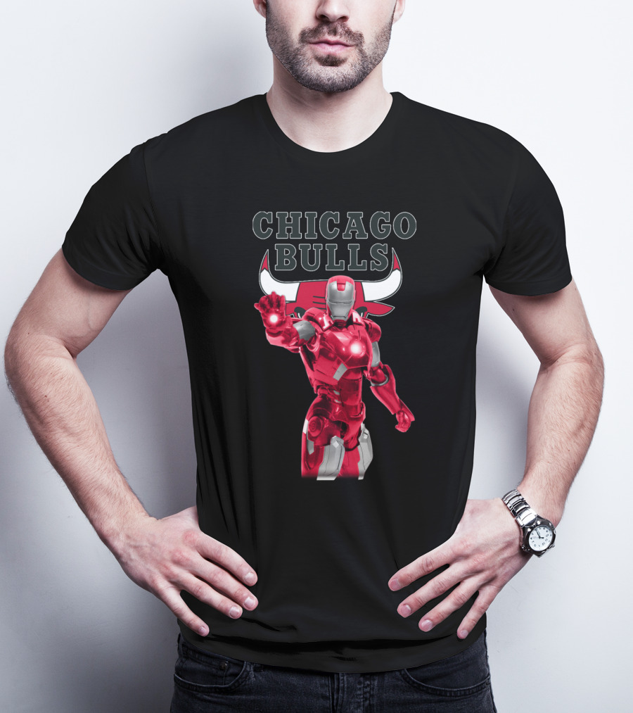 Chicago Bulls Iron Man Crossover For Fans T-Shirt