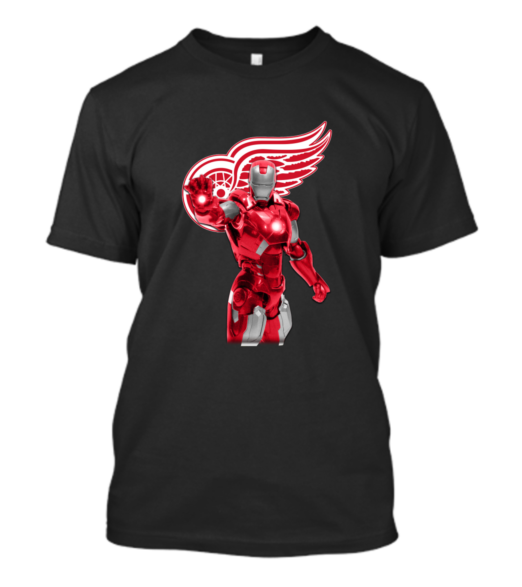 Iron Man Detroit Red Wings Crossover Marvel NHL Collaboration T-Shirt