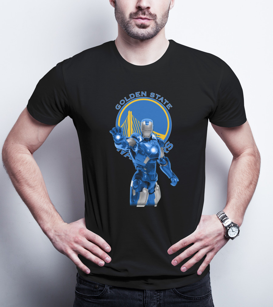 Golden State Warriors Iron Man Fan Crossover T-Shirt