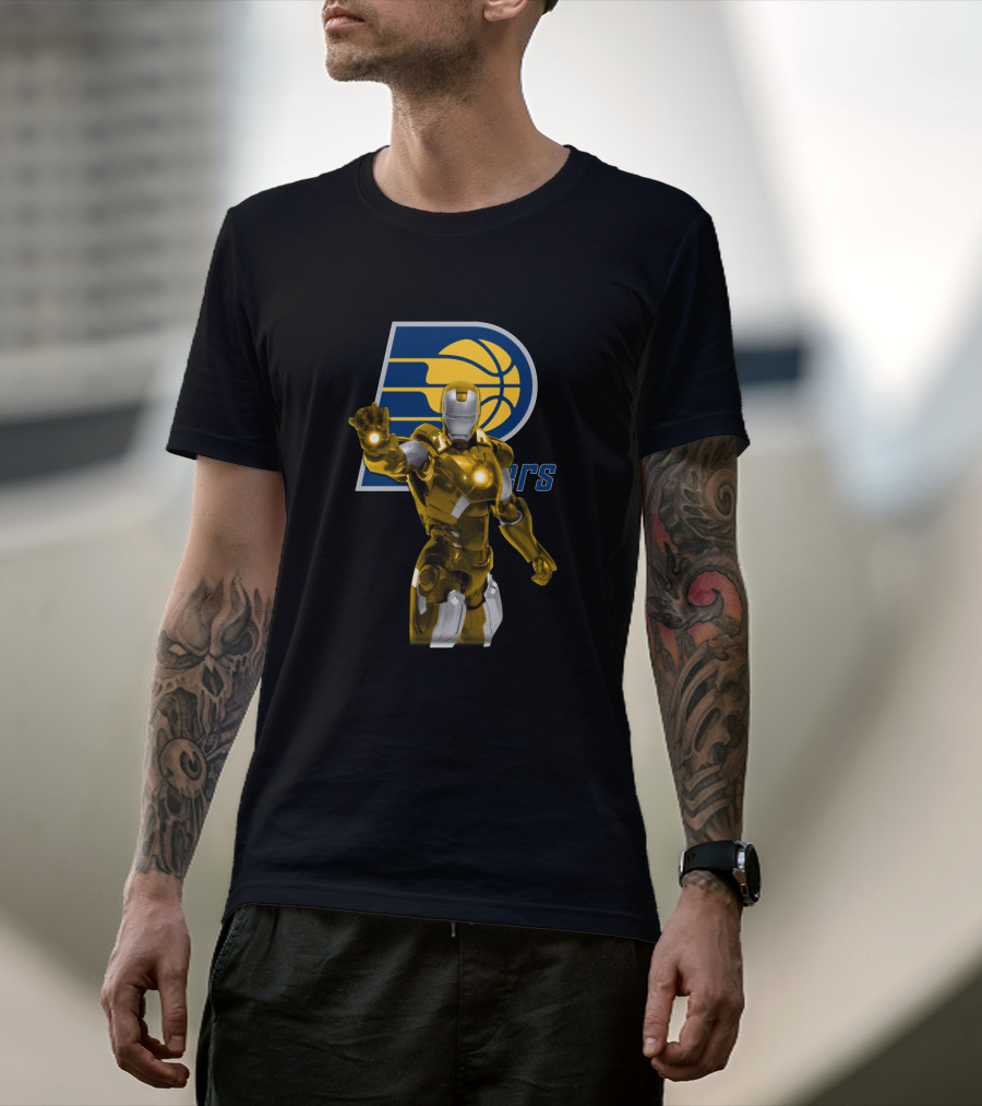 Iron Man Indiana Pacers Fan Collaboration T-Shirt