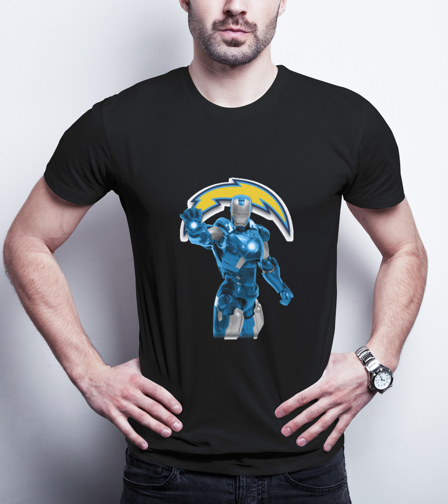 Iron Man Los Angeles Chargers Nfl Fan Crossover T-Shirt