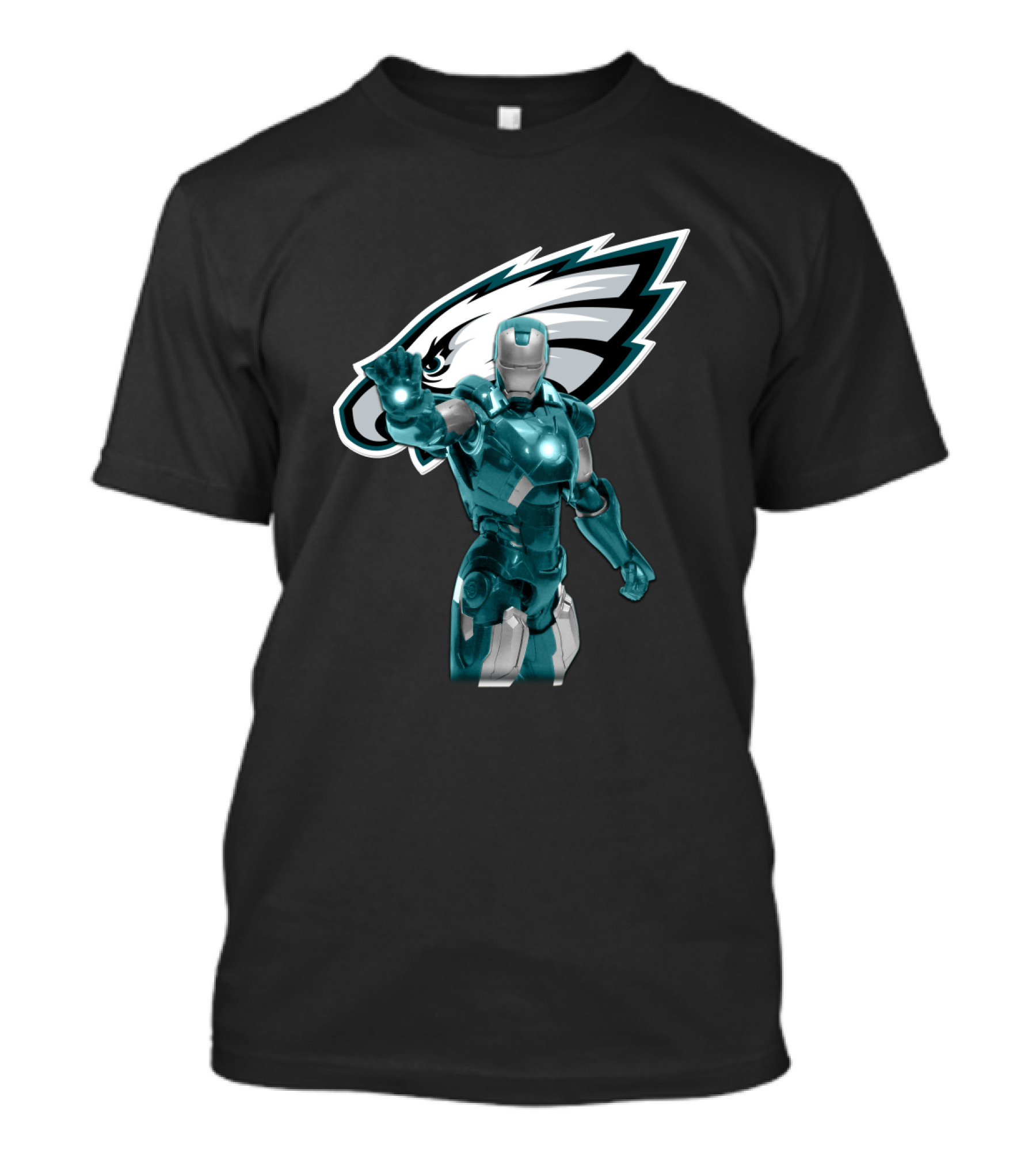 Iron Man Philadelphia Eagles Fans Marvel Team Crossover T-Shirt