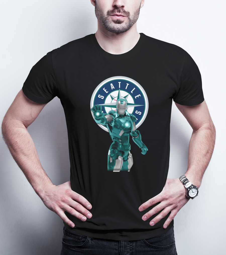 Seattle Mariners Iron Man Crossover T-Shirt