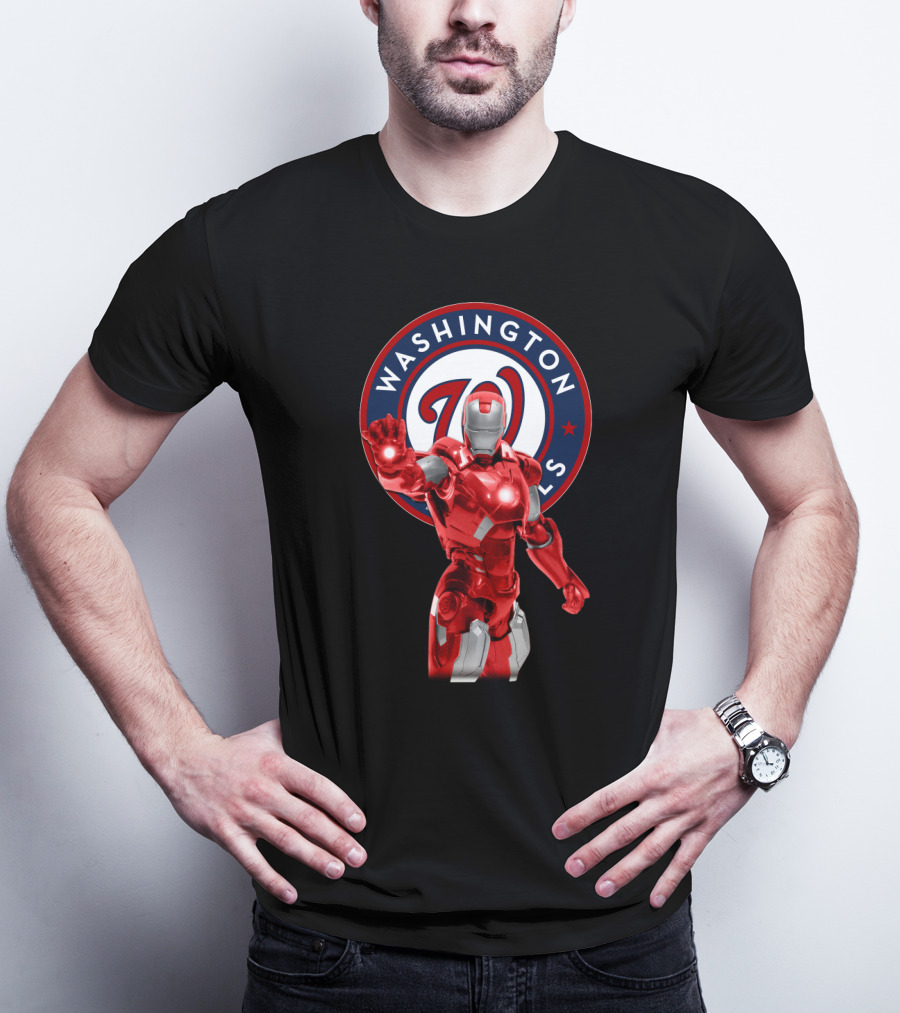 Washington Nationals Iron Man Marvel Collaboration T-Shirt
