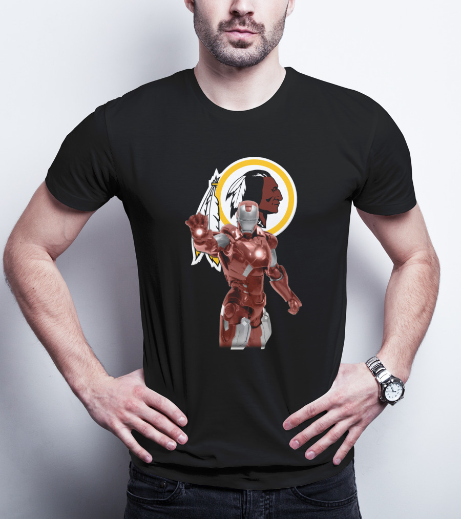 Iron Man Washington Redskins Fan Icon Fusion T-Shirt