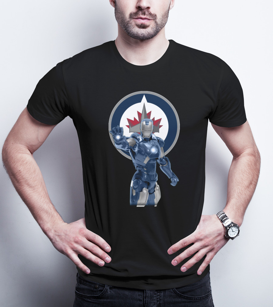 Winnipeg Jets Iron Man Crossover T-Shirt