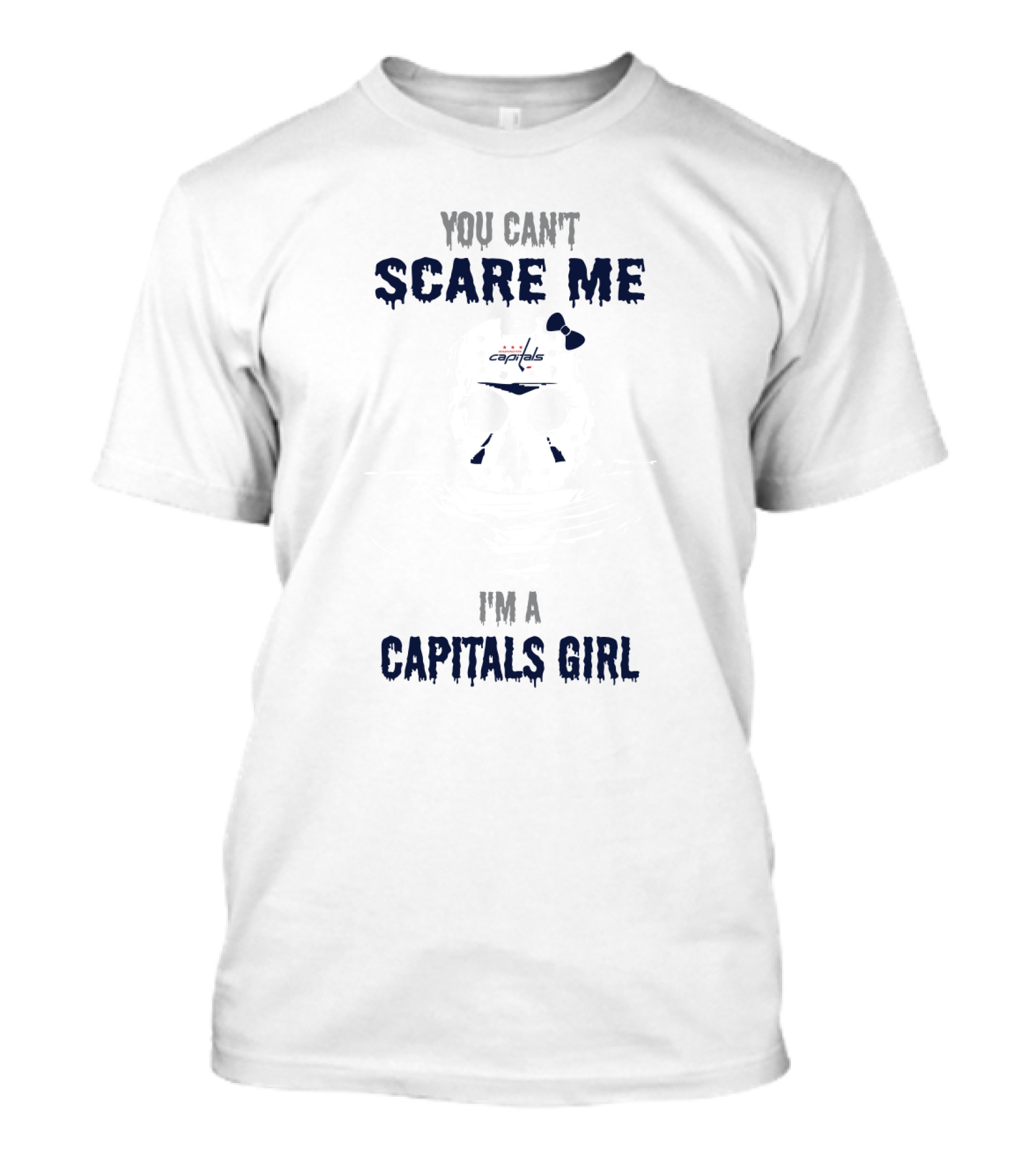 Jason Voorhees Hockey Mask You Can't Scare Me I'm A Capitals Girl T-Shirt