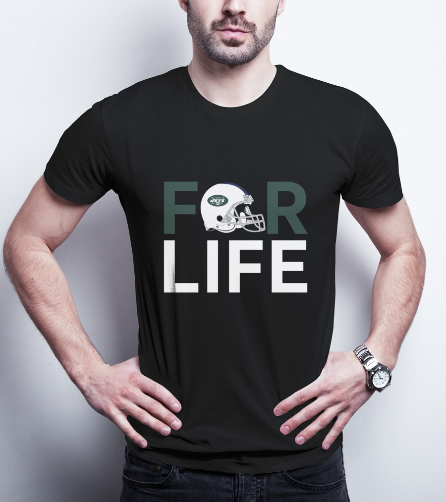 New York Jets Helmet For Life Fans T-Shirt