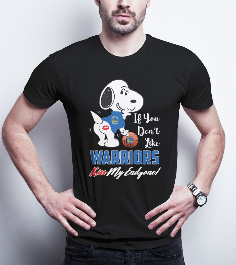If You Don't Like Warriors Kiss My Endzone Snoopy Golden State Fans T-Shirt