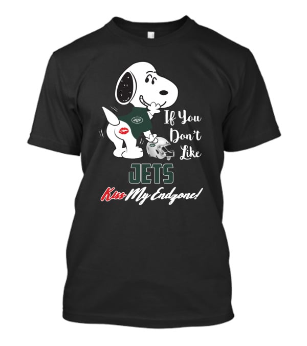 If You Don't Like Jets Kiss My Endzone Snoopy New York Jets Fans T-Shirt