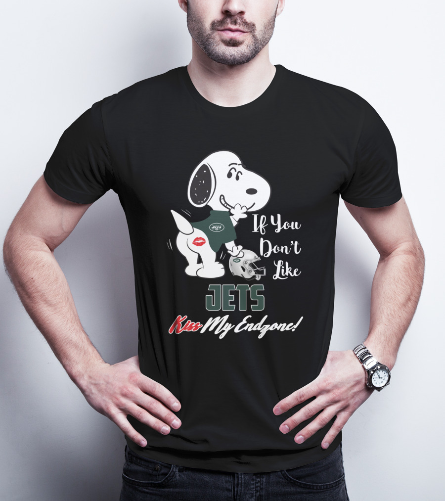 If You Don't Like Jets Kiss My Endzone Snoopy New York Jets Fans T-Shirt