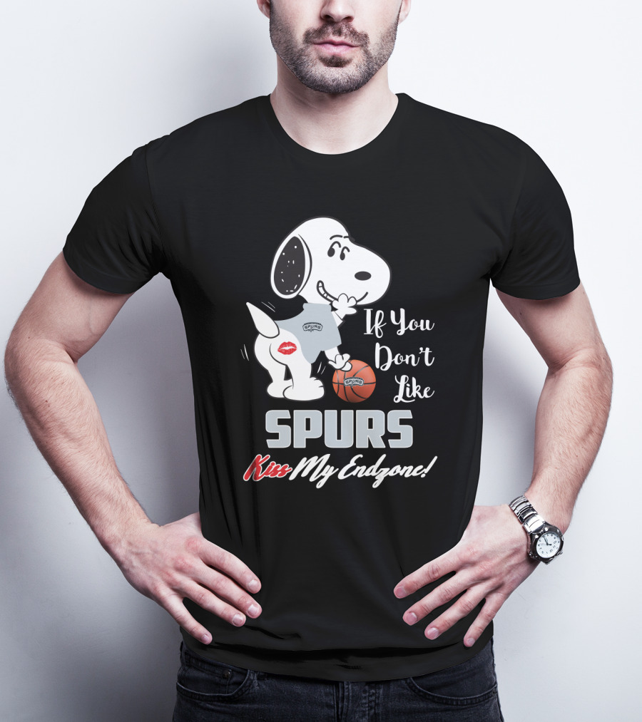 Snoopy If You Don’t Like Spurs Kiss My Endzone San Antonio Spurs Fans T-Shirt