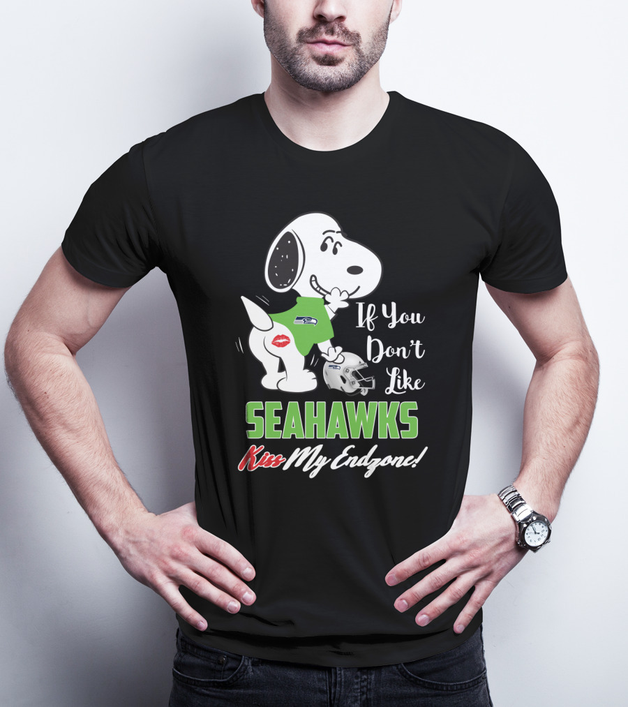 Snoopy If You Don't Like Seahawks Kiss My Endzone T-Shirt