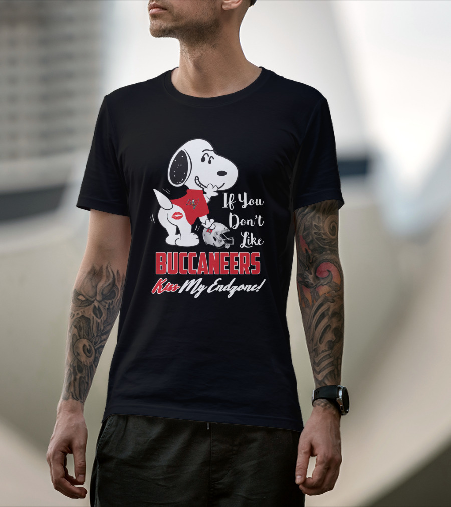 If You Don't Like Buccaneers Kiss My Endzone Snoopy Fan T-Shirt