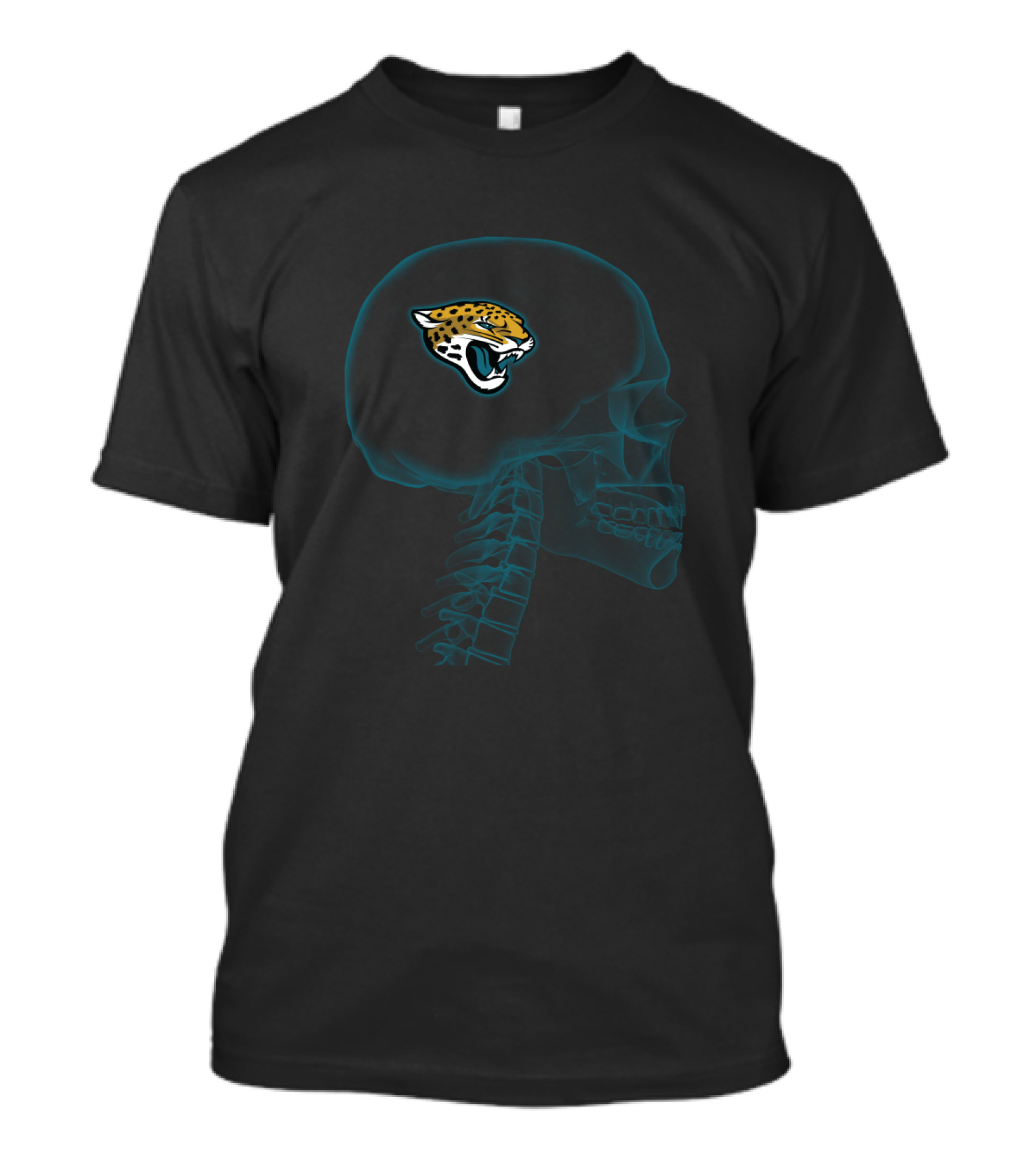 Jacksonville Jaguars Brain Halloween Skull T-Shirt