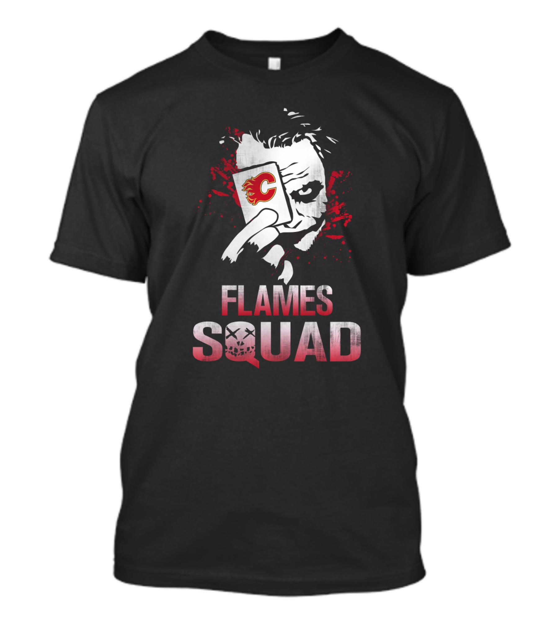 Flames Squad Joker Calgary Flames Fans Playing Card T-Shirt