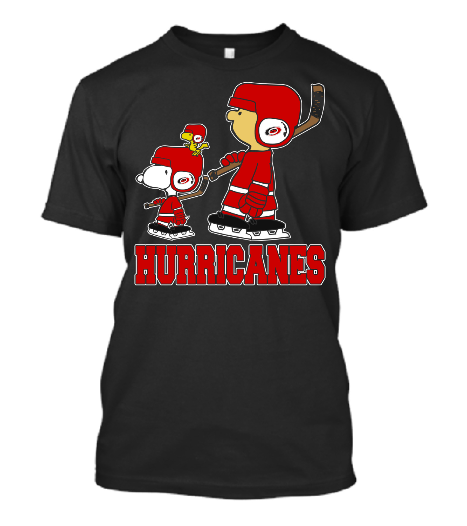 Snoopy Hockey With Carolina Hurricanes Mascot T-Shirt