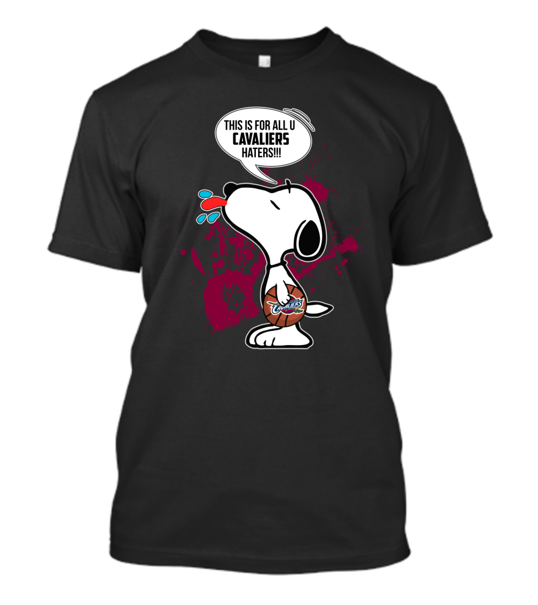 Snoopy Cavaliers Basketball Fans Shoutout To Haters T-Shirt