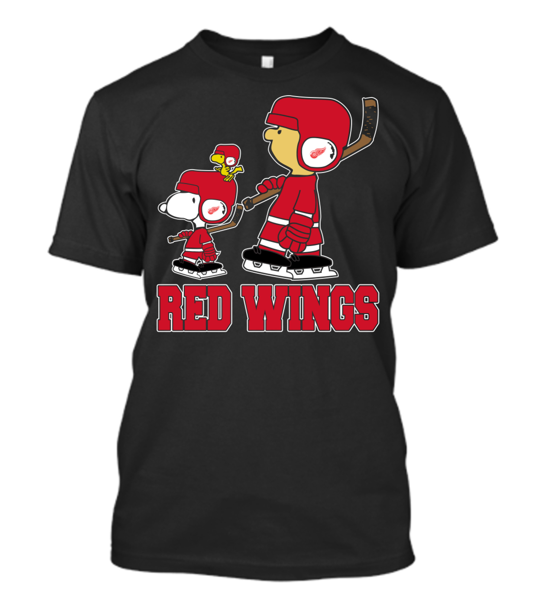 Snoopy And Woodstock Detroit Red Wings Hockey Enthusiasts T-Shirt