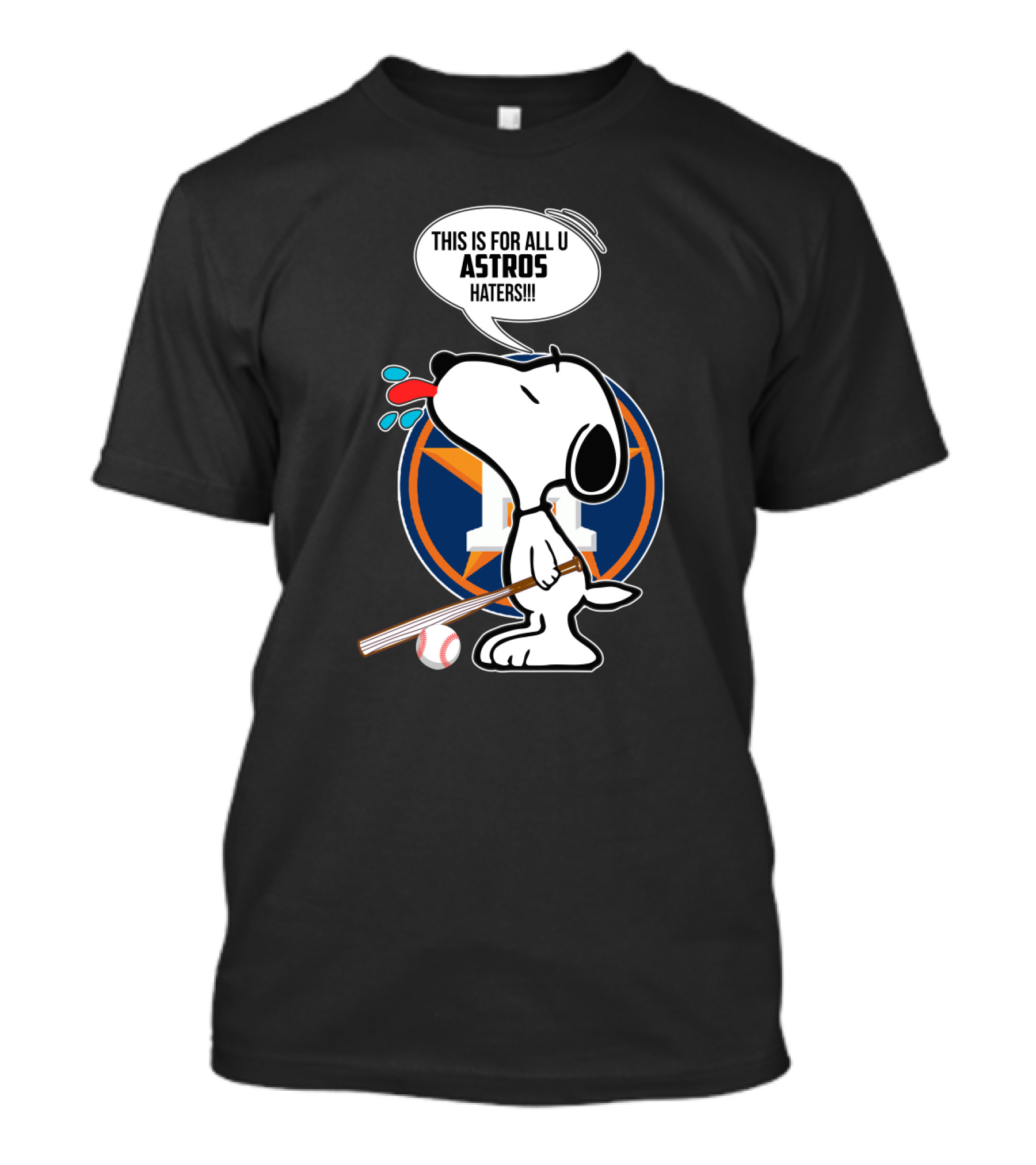 Snoopy Astros Haters Baseball Houston Fans T-Shirt