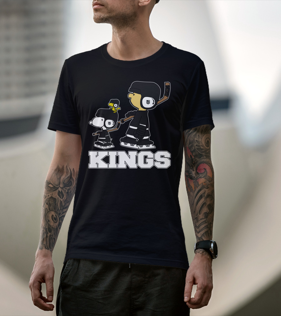 Snoopy And Woodstock Los Angeles Kings Hockey Fans T-Shirt