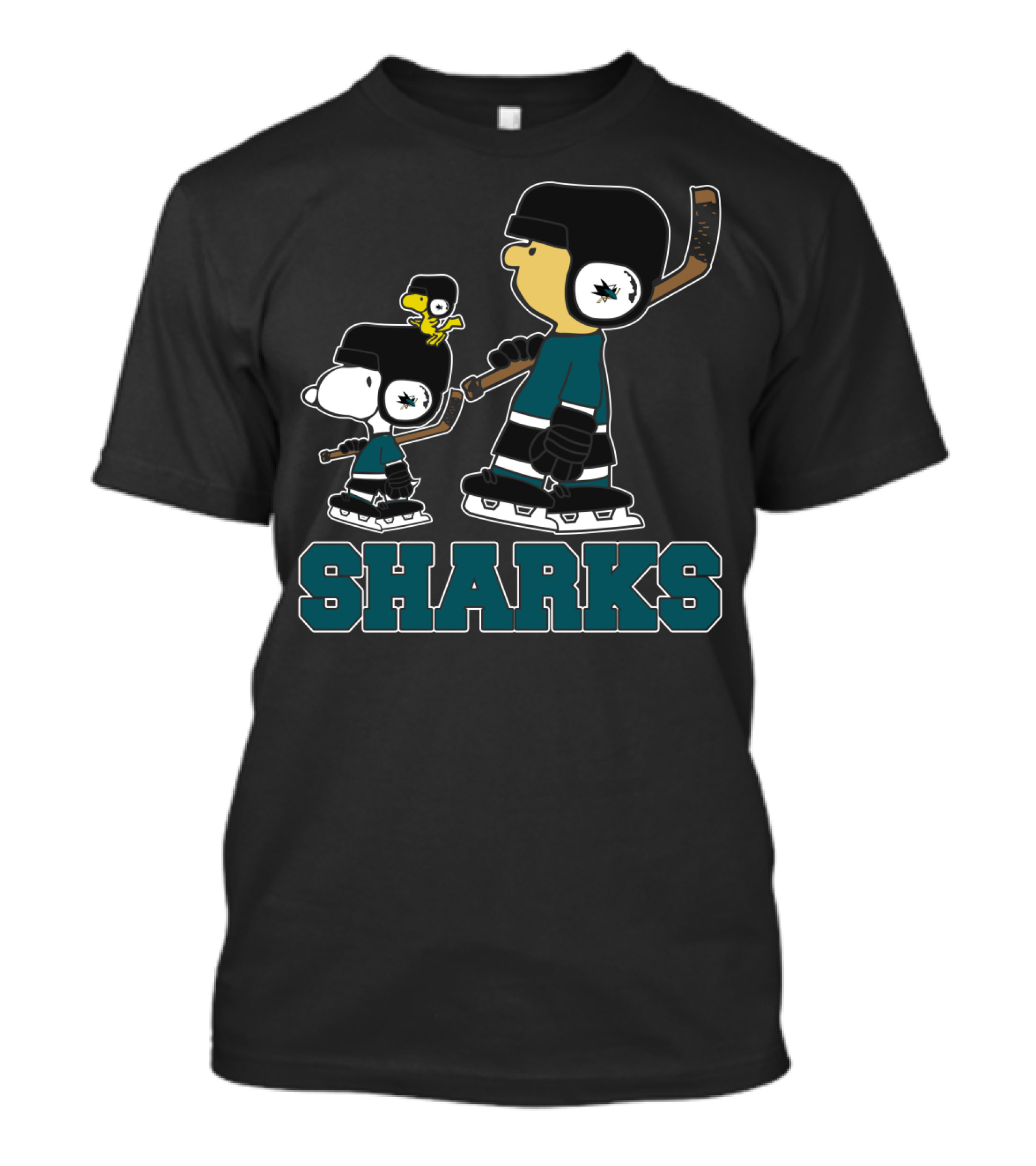 Snoopy And Woodstock San Jose Sharks Hockey Fans T-Shirt