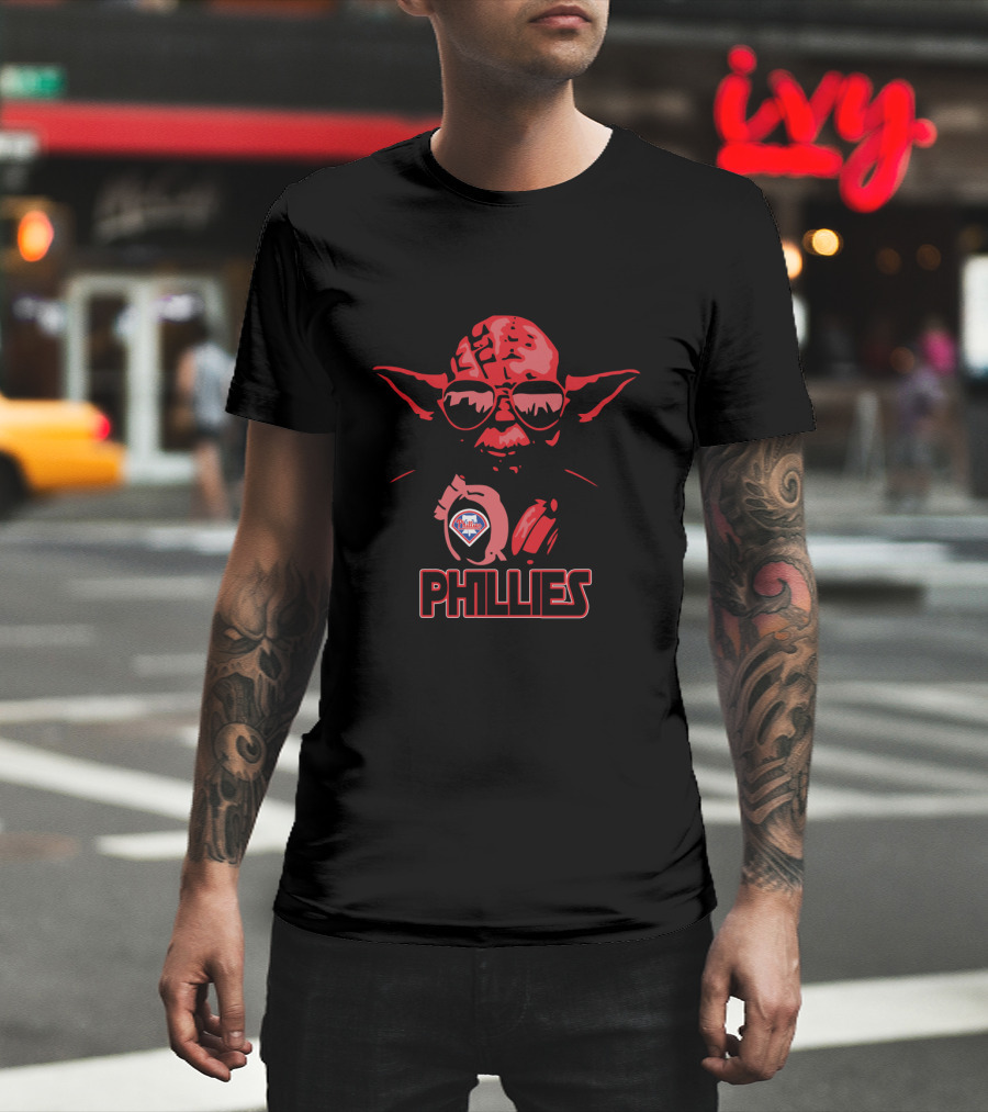 Yoda Phillies Fusion Star Wars Philadelphia Iconic Crossover T-Shirt
