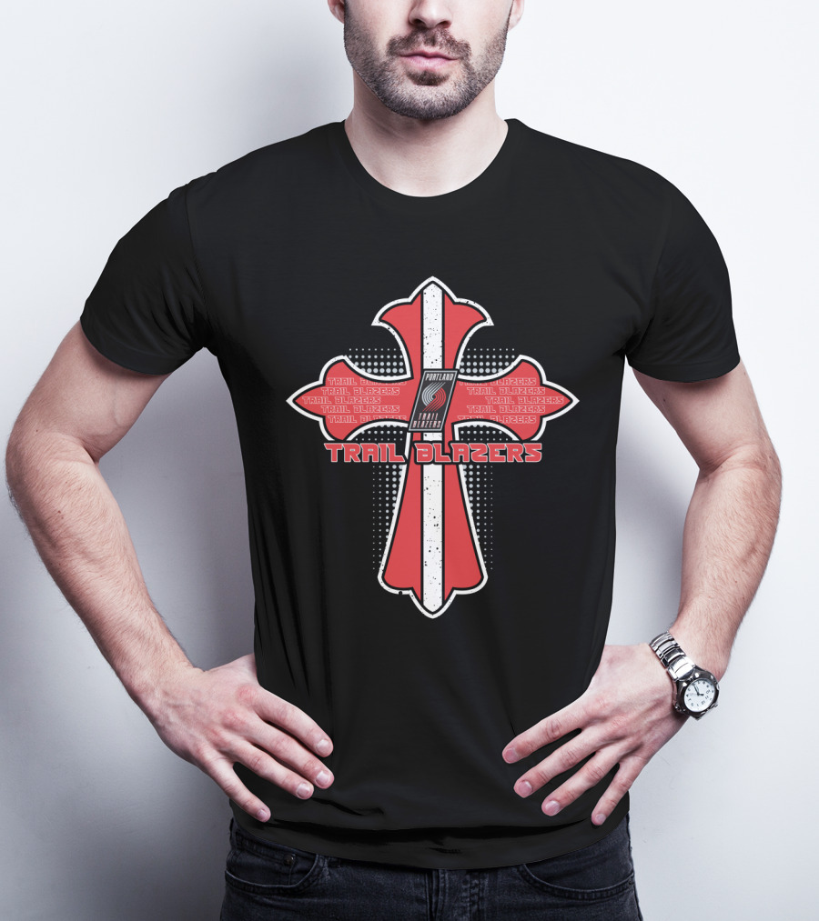 Trail Blazers Portland Cross Iconic Symbol T-Shirt