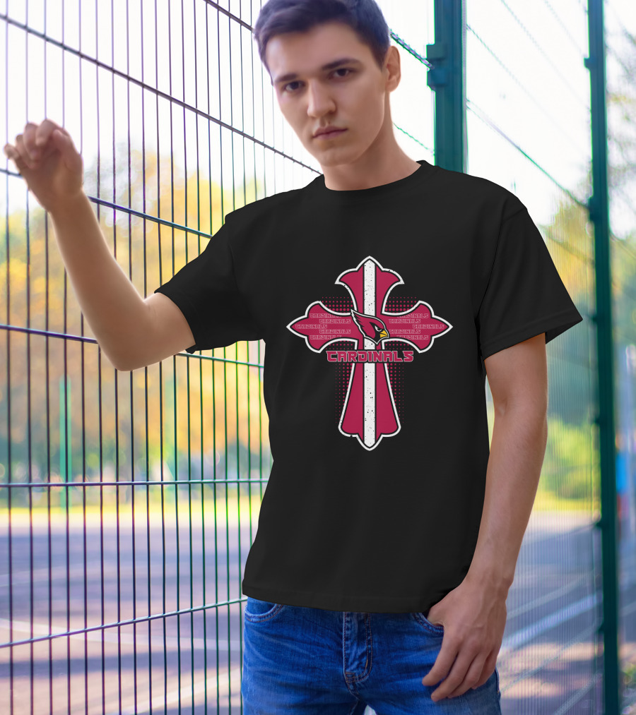 Cardinals Cross For Jesus And Arizona Cardinals Fans T-Shirt