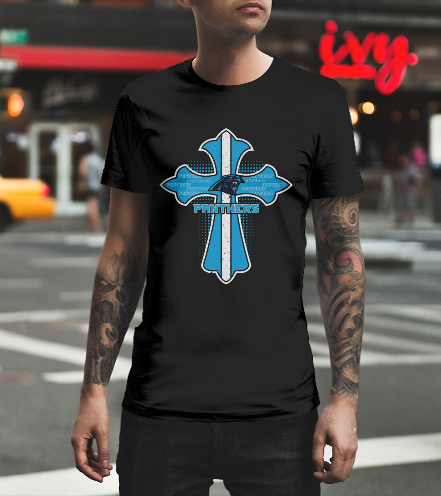Panthers Cross For Jesus And Carolina Panthers Fans T-Shirt