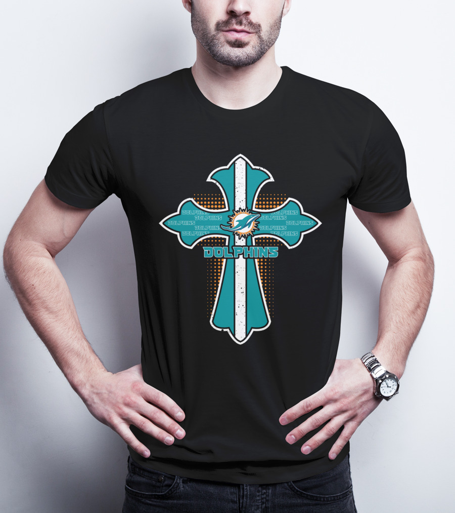 Cross For Jesus Miami Dolphins Fans Dolphins T-Shirt