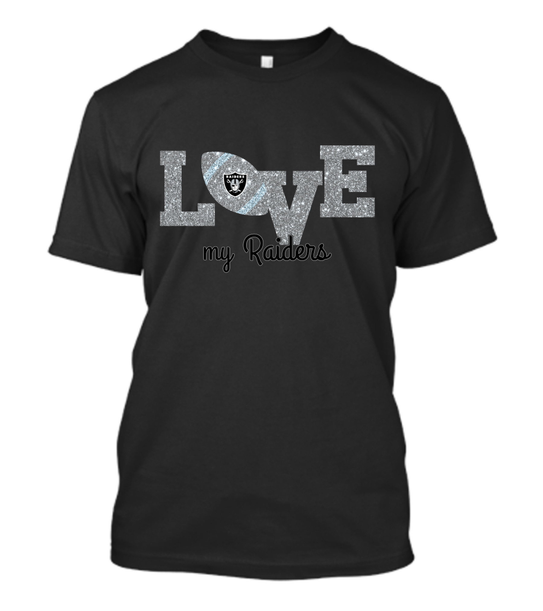 Love My Raiders Sparkling Fan Pride T-Shirt