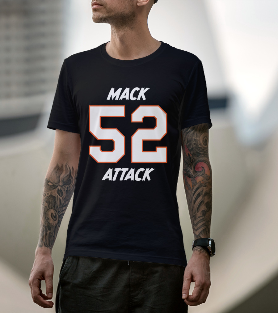 Mack Attack 52 Football Chicago Player Fan Gear T-Shirt
