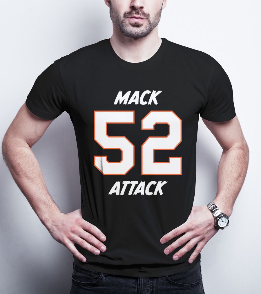 Mack Attack 52 Football Chicago Player Fan Gear T-Shirt