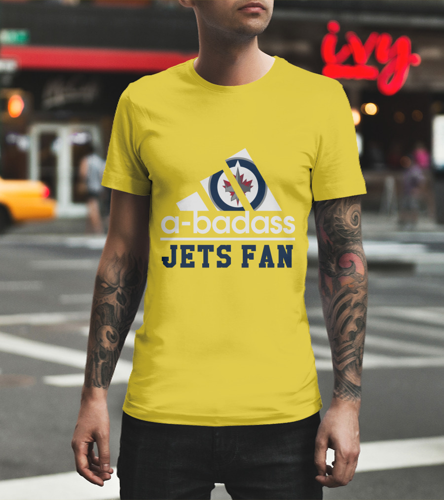 Jets Fan A-Badass Winnipeg Logo Cool T-Shirt