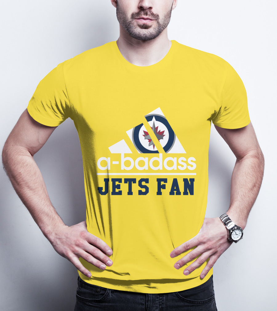 Jets Fan A-Badass Winnipeg Logo Cool T-Shirt