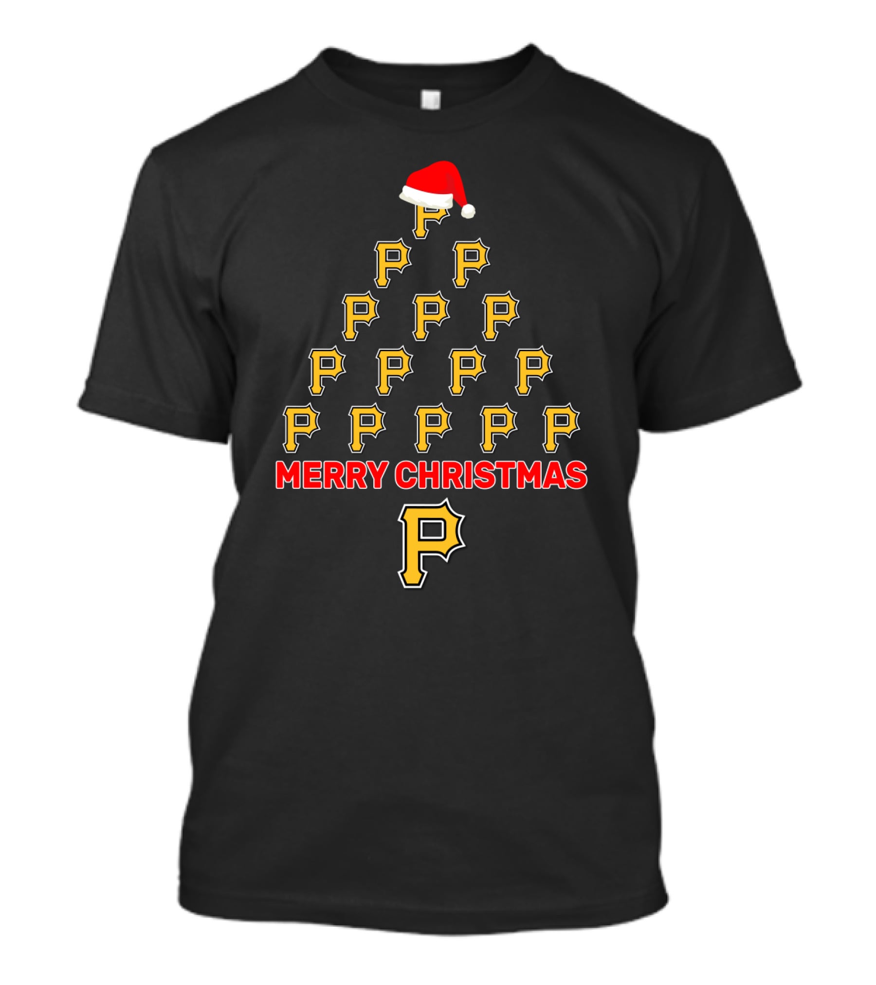 Merry Christmas Pittsburgh Pirates Fans Tree T-Shirt