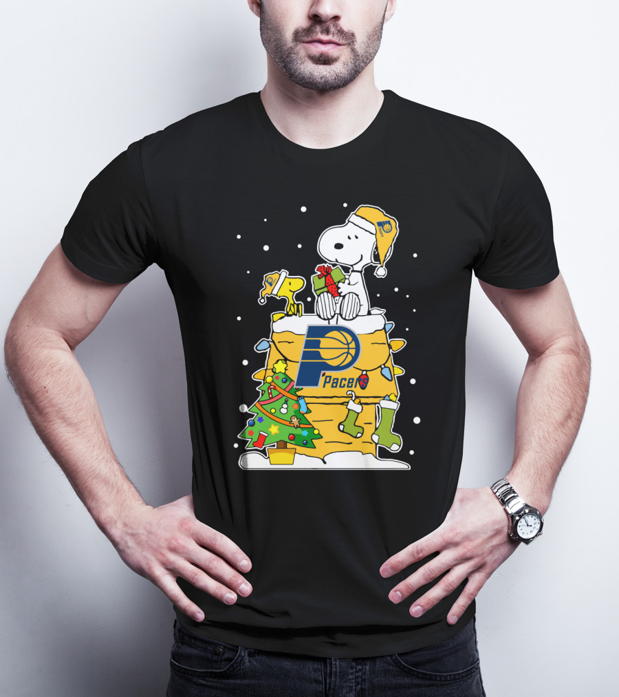 Indiana Pacers Snoopy Christmas Peanuts Lover T-Shirt