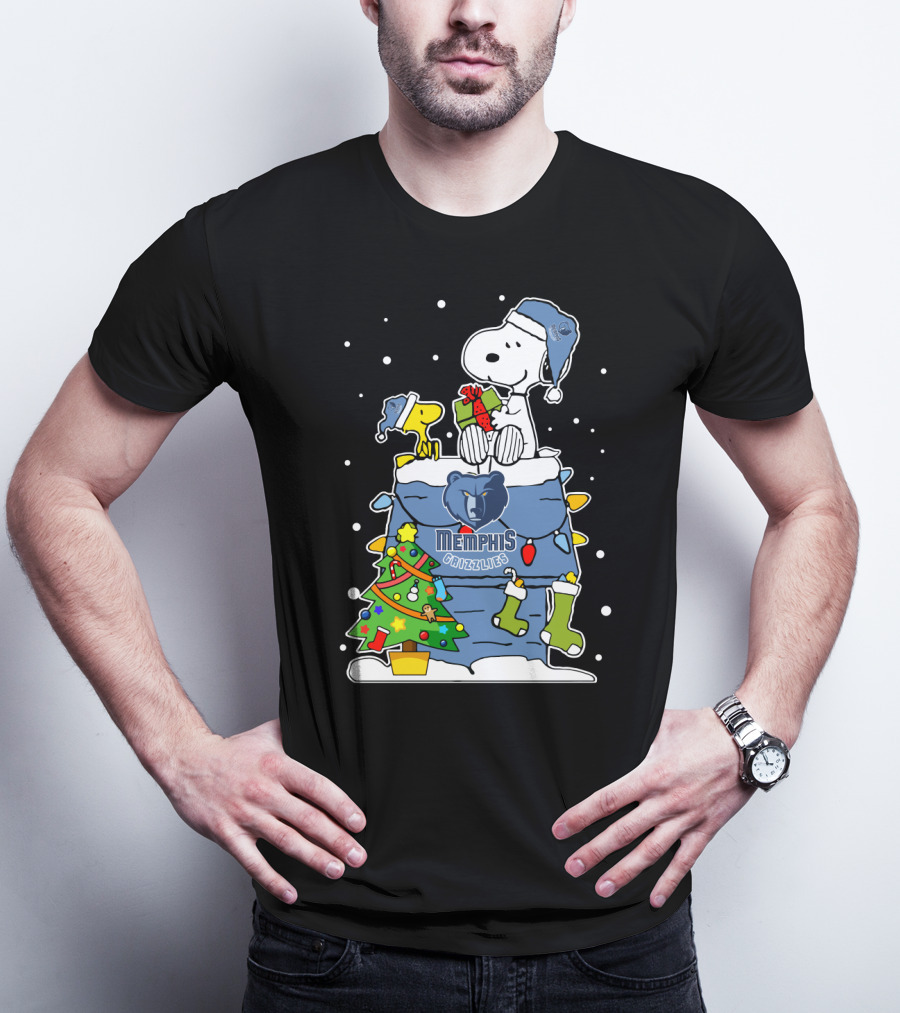 Memphis Grizzlies Snoopy Christmas Cheer T-Shirt