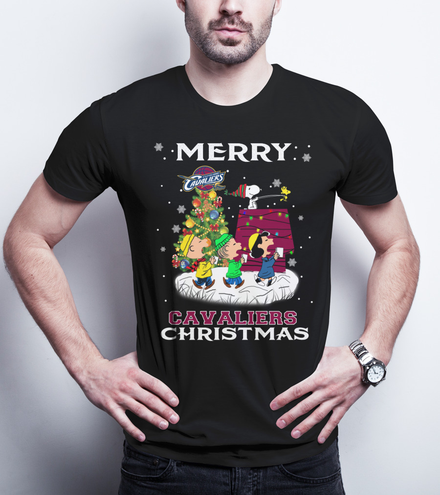 Merry Cavaliers Christmas Snoopy Peanuts Charlie Brown T-Shirt
