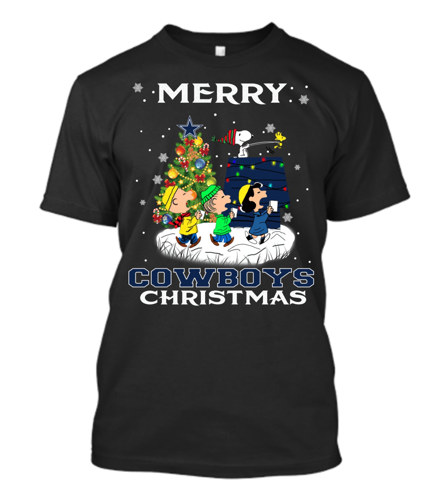 Merry Cowboys Christmas For Snoopy Fans T-Shirt