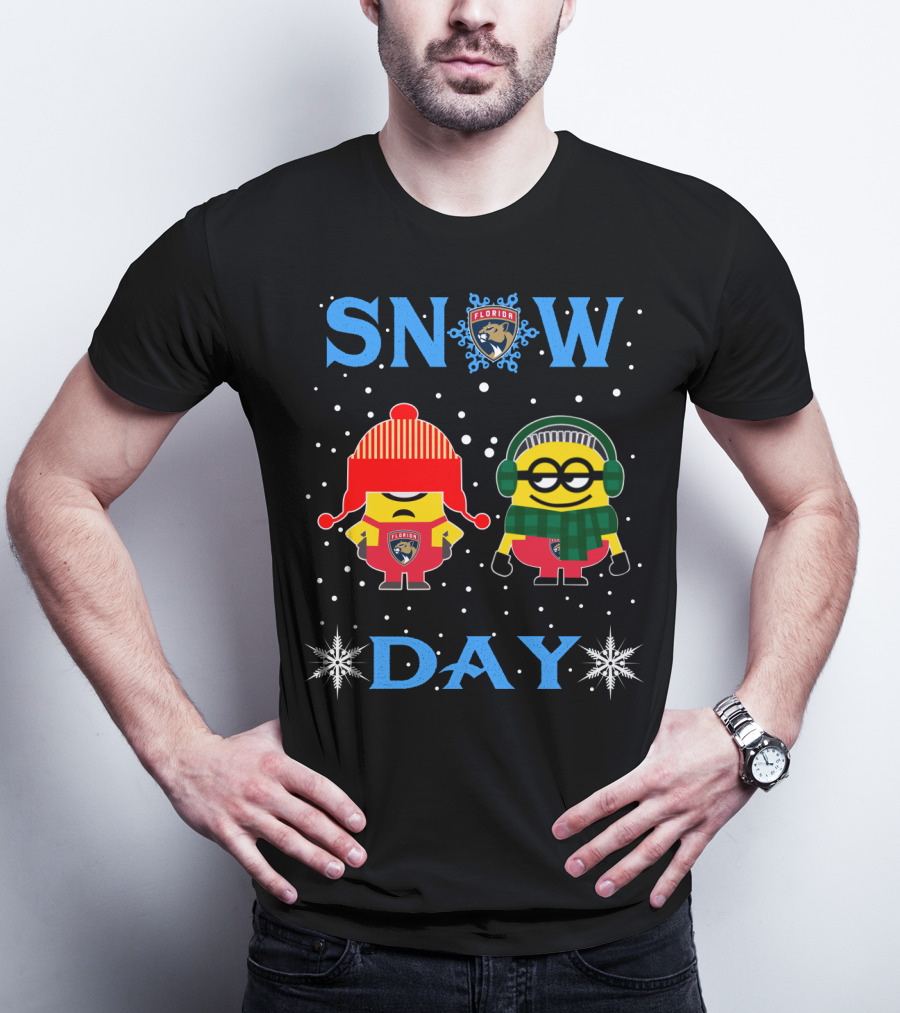 Snow Day Florida Panthers Minion Fans T-Shirt