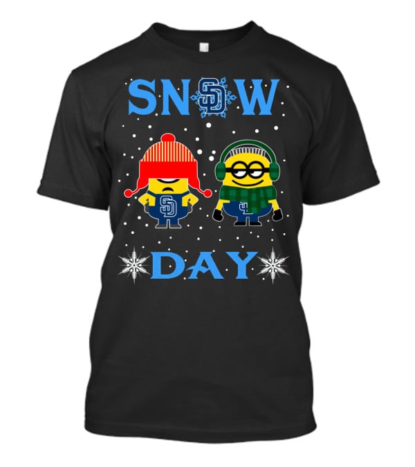 San Diego Padres Minions Snow Day Fan Gear T-Shirt