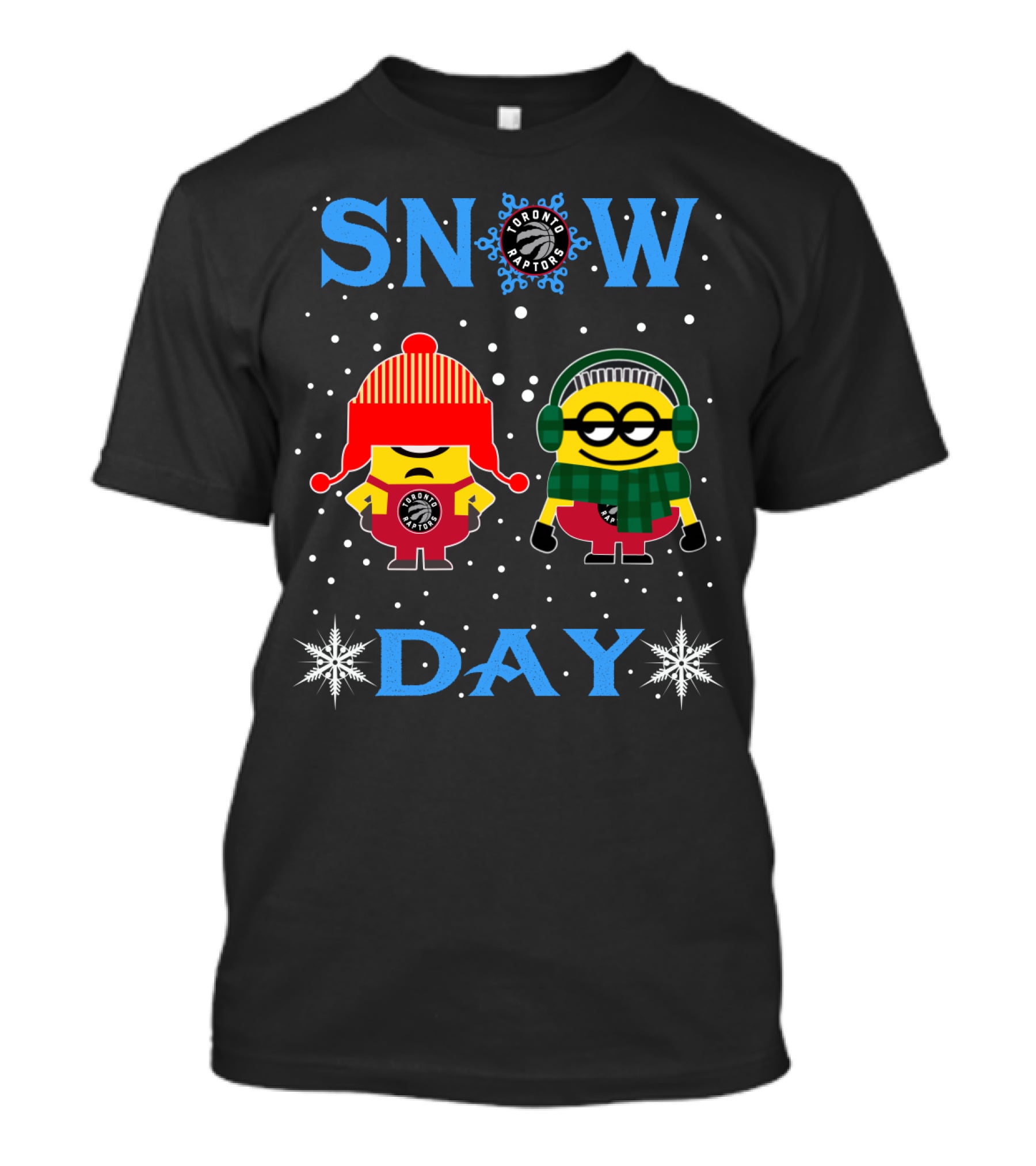 Snow Day Toronto Raptors Minions Fans Winter Fun T-Shirt